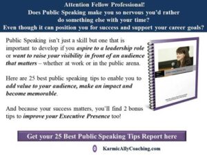 Public Speaking and Leadership Goal| Karmic Ally Coaching